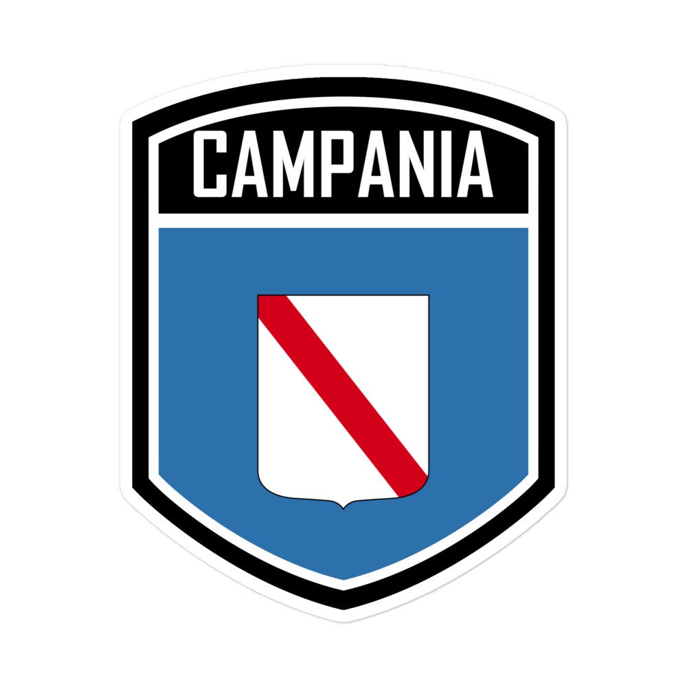 Campania Italy Flag Emblem Sticker Vinyl Stickers Available in 3 Sizes ...