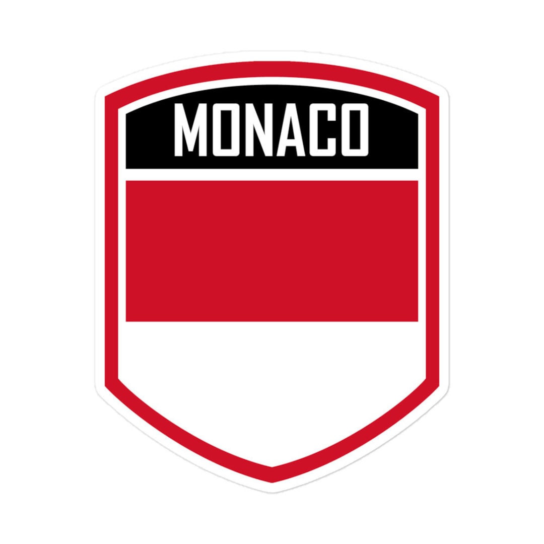 Monaco Flag Emblem Stickers - Etsy