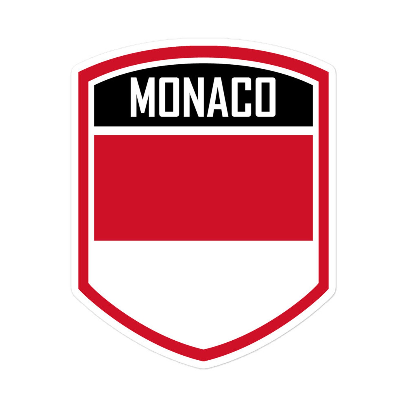 Monaco Flag Emblem Stickers - Etsy
