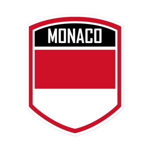Monaco Flag Emblem Stickers - Etsy