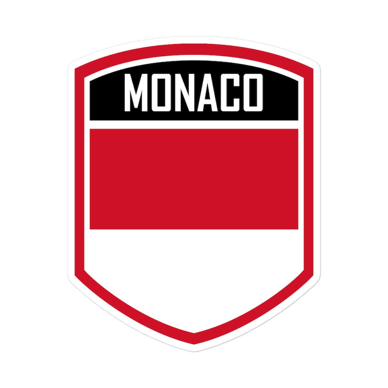 Monaco Flag Emblem Stickers - Etsy