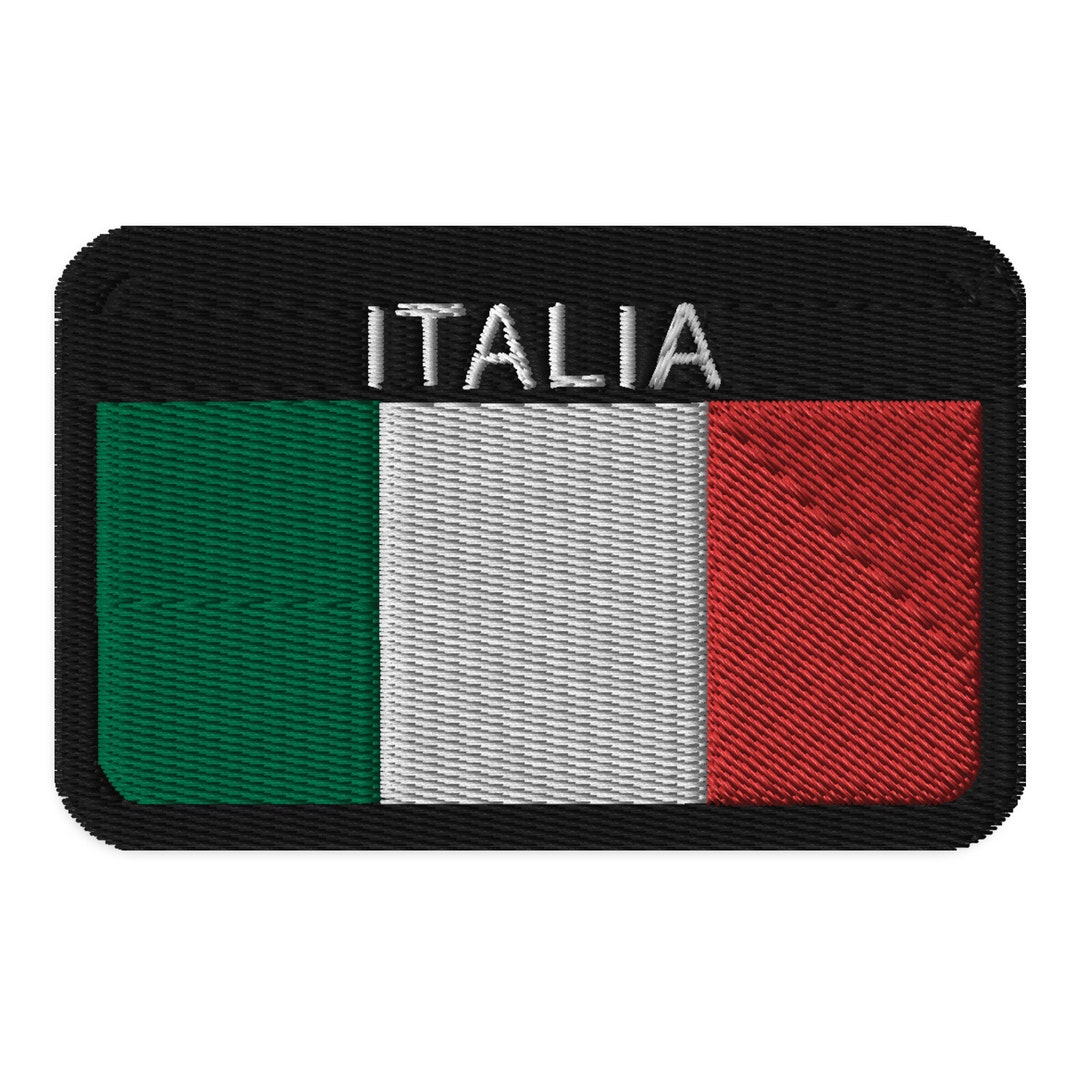 Italy Flag Rectangular Embroidered Patch | Iron-on & Sew-on | Italy ...