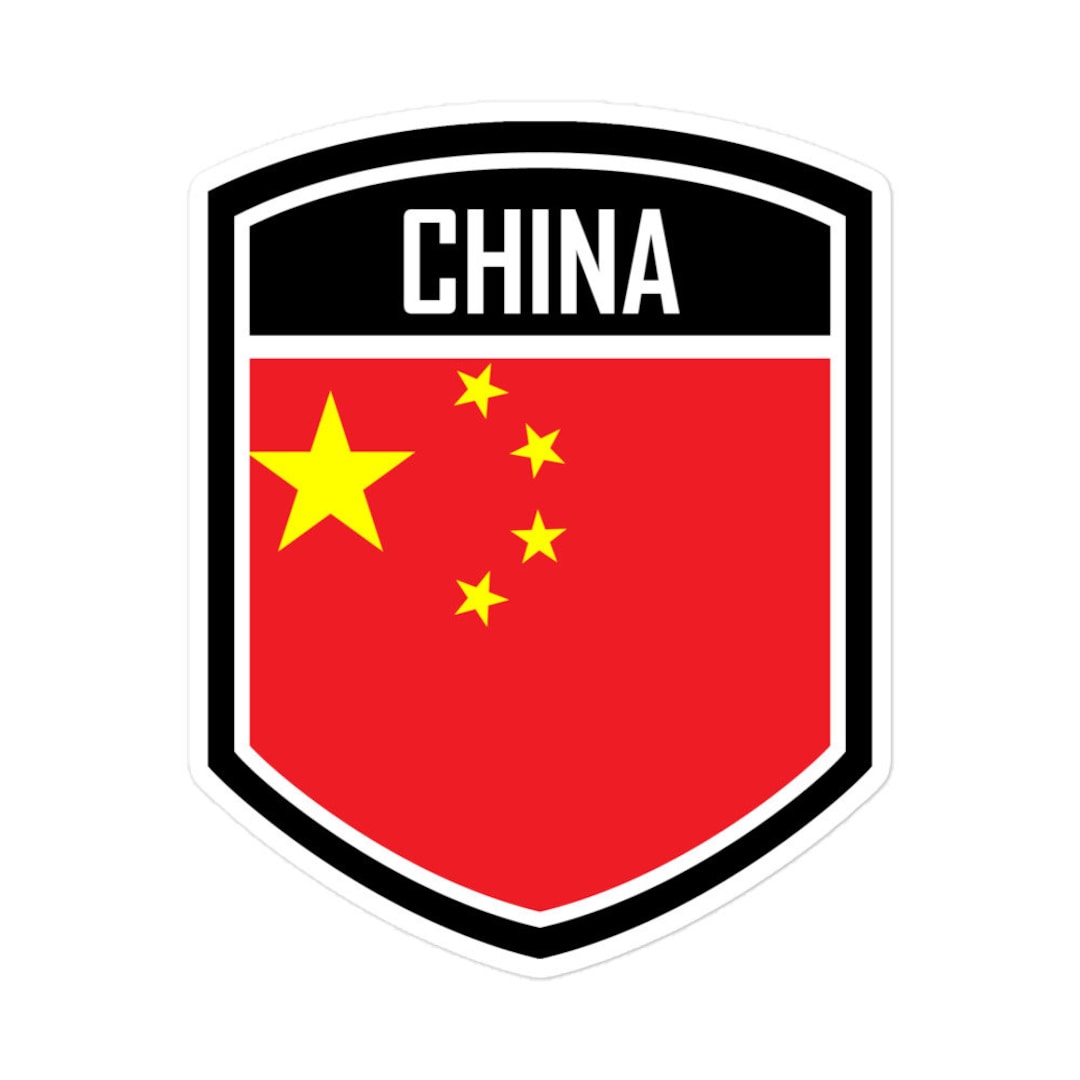 China Flag Emblem Stickers - Etsy