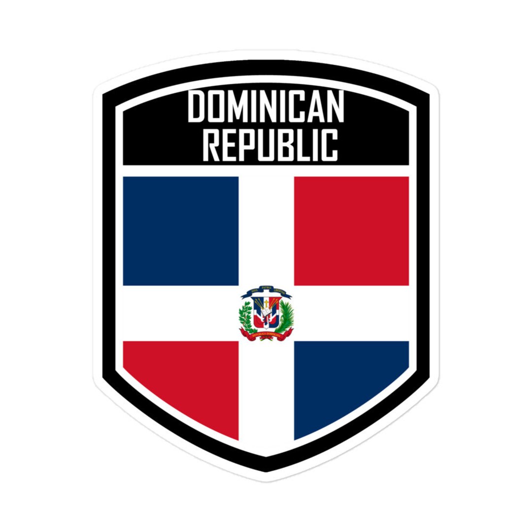 Dominican Republic Flag Emblem Stickers - Durable, High-opacity Vinyl ...