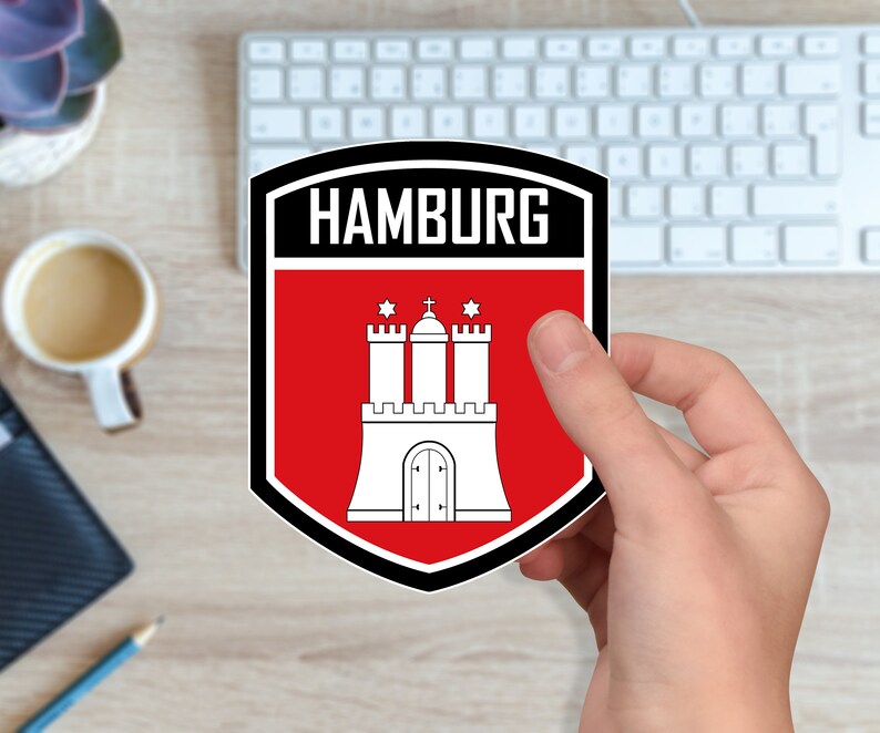 Show Your Hamburg Pride With Hamburg Flag Emblem Stickers: - Etsy