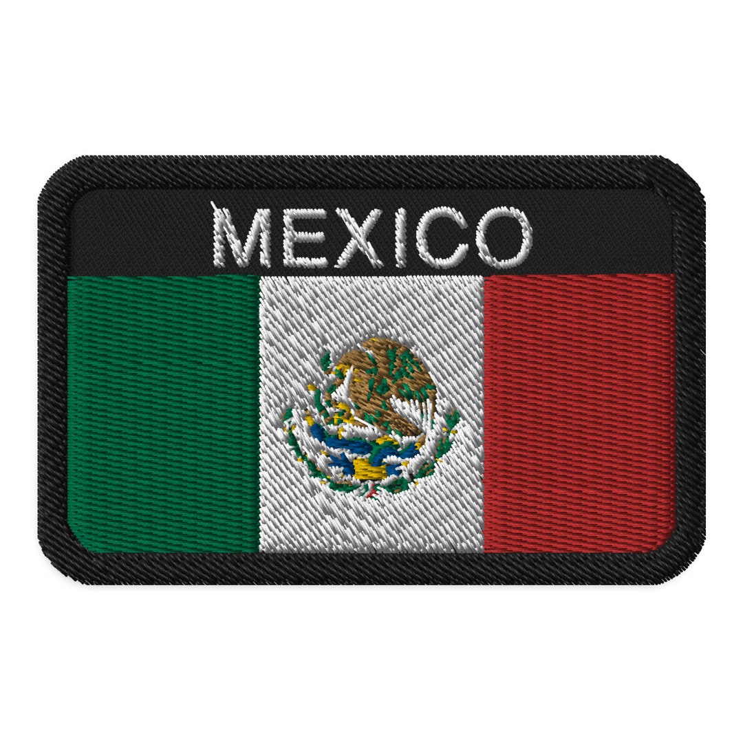 Mexican Flag Rectangular Embroidered Patch - Mexico Flag Patch - Etsy