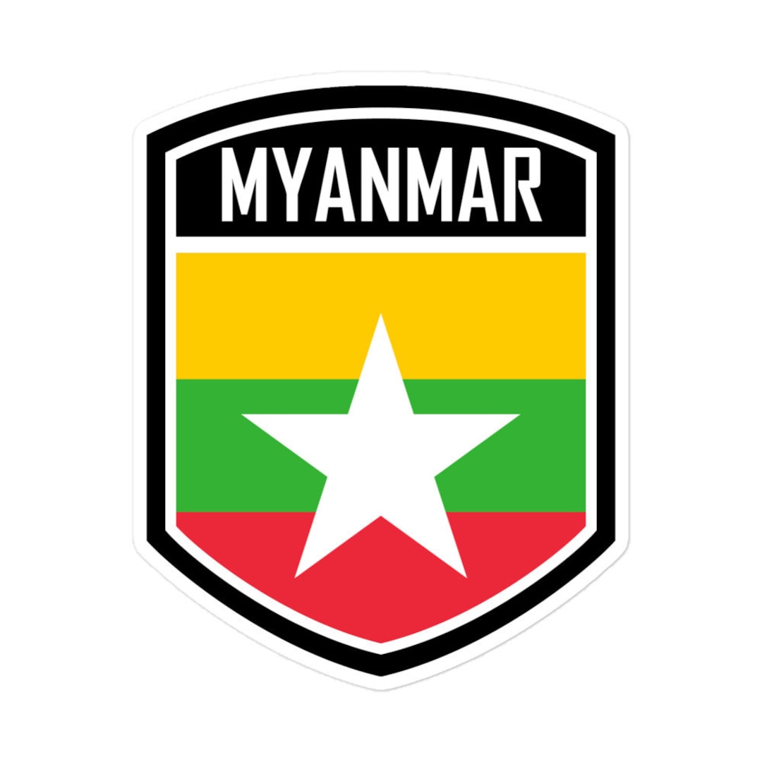 Myanmar Flag Emblem Stickers - Etsy