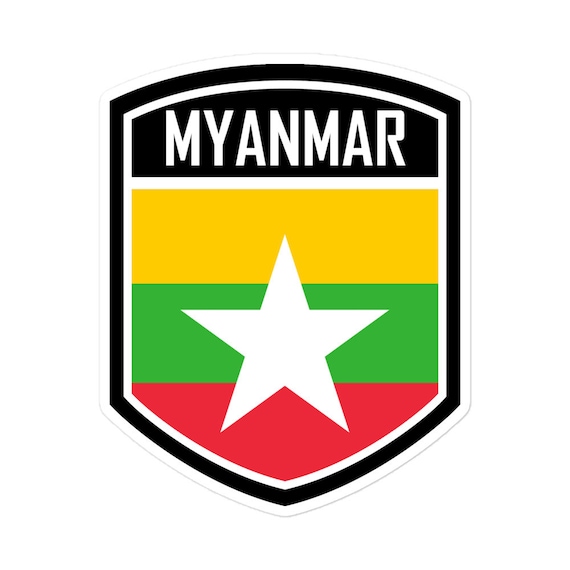 Myanmar Flag Emblem Stickers - Etsy