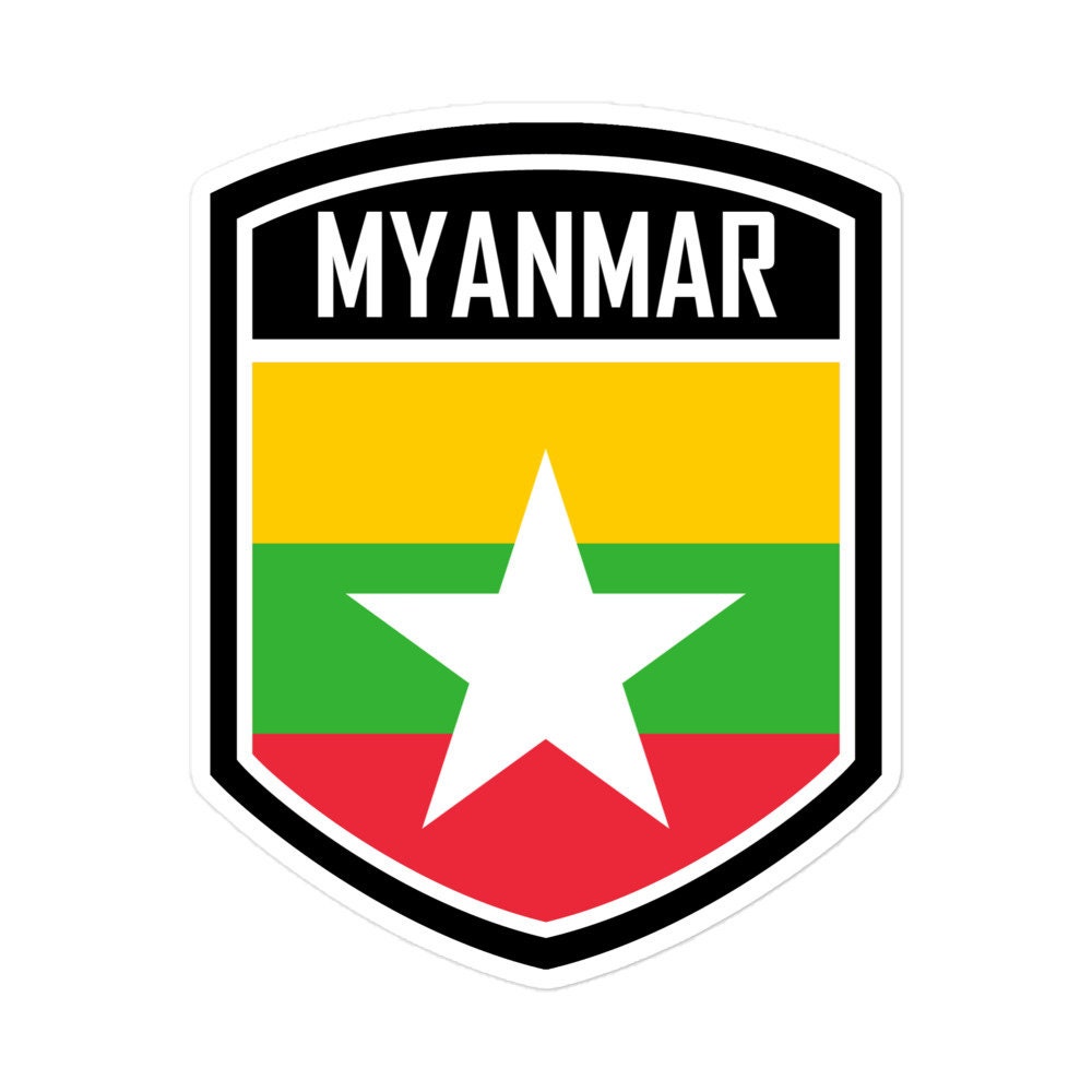 Myanmar Flag Emblem Stickers - Etsy