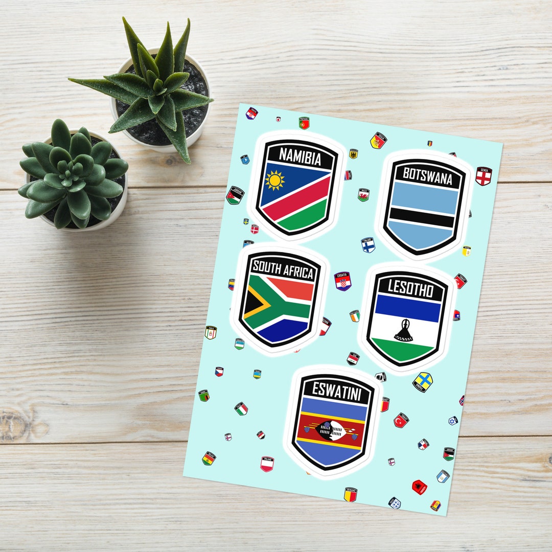 Southern African Emblem Sticker Pack: Namibia, Botswana, South Africa ...