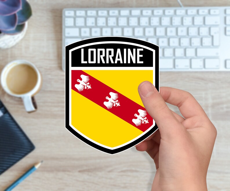 Lorraine France Flag Emblem Vinyl Stickers Available in 3 - Etsy