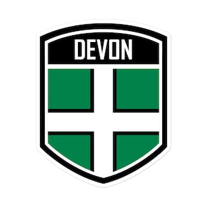 Devon County England Flag Emblem Stickers - Etsy