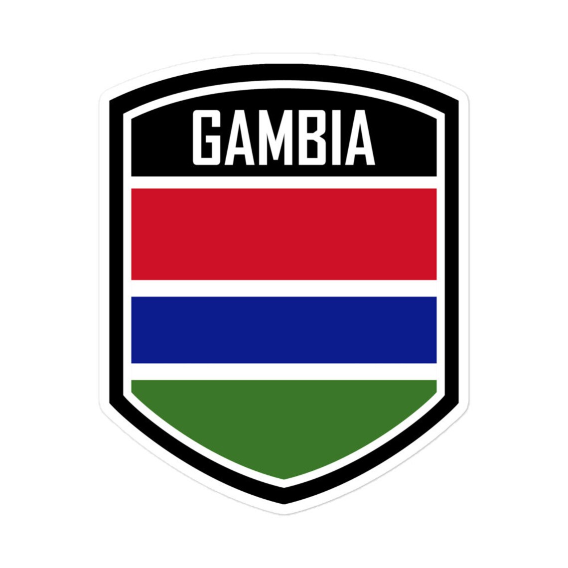 Gambia Flag Emblem Stickers - Etsy