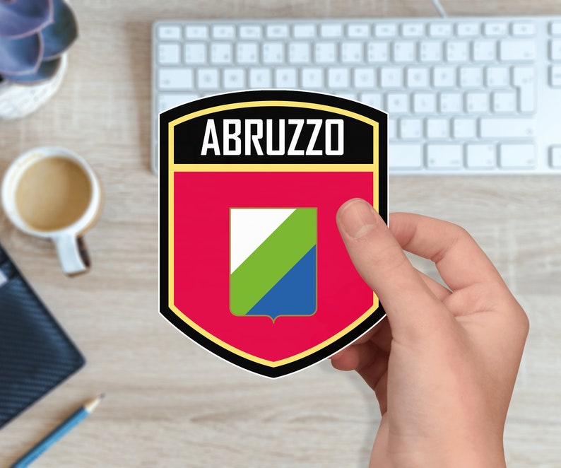 Abruzzo Italy Flag Emblem Stickers Abruzzo Italia Decals - Etsy