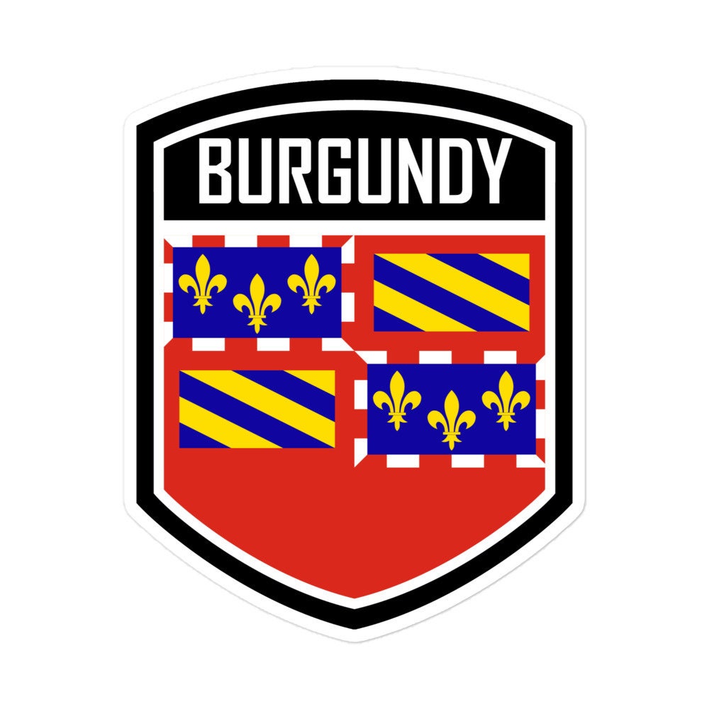 Burgundy France Flag Emblem Stickers Flag of Burgundy Vinyl Stickers ...