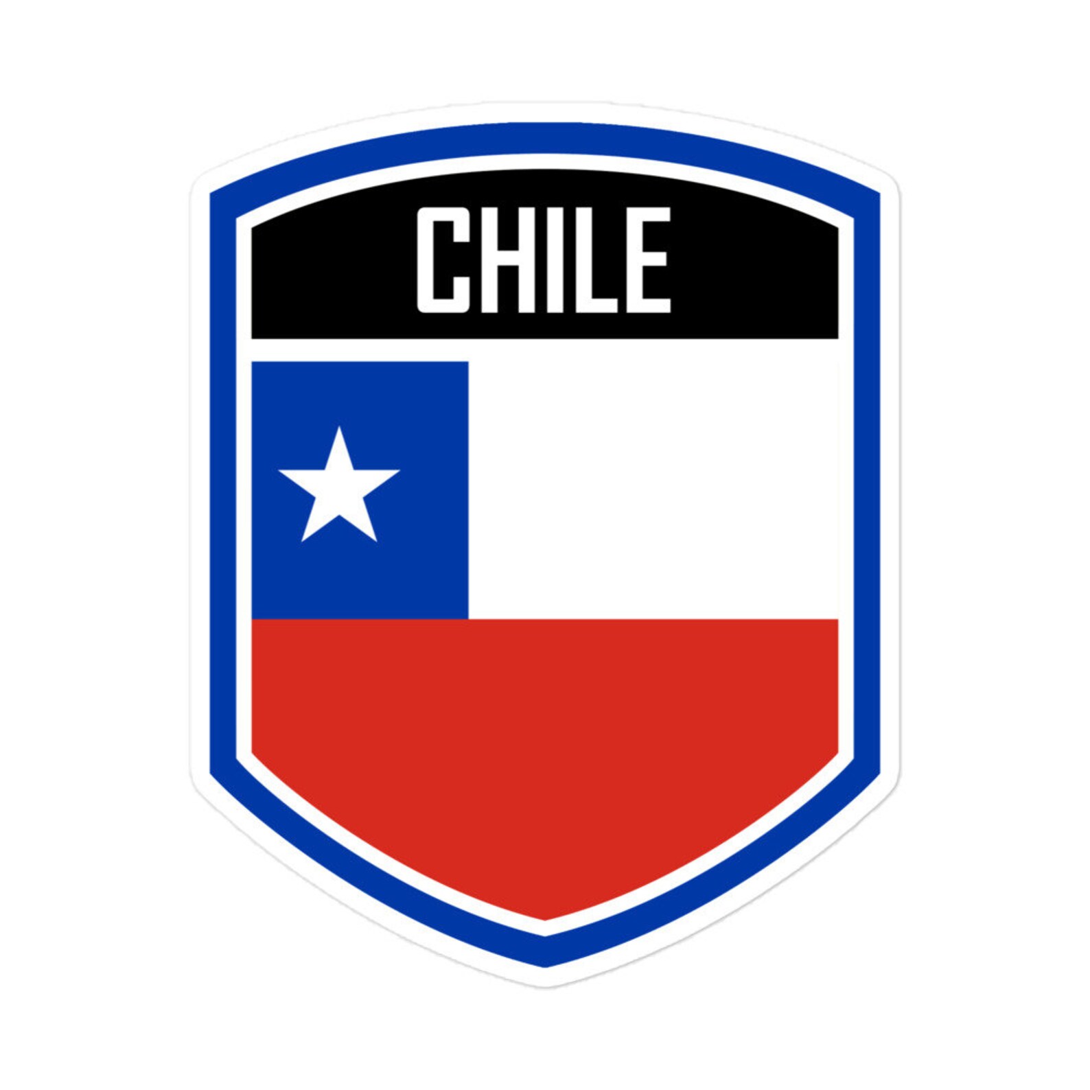 Chile Flag Emblem Stickers - Wear the Colors of Chile With Pride - Etsy