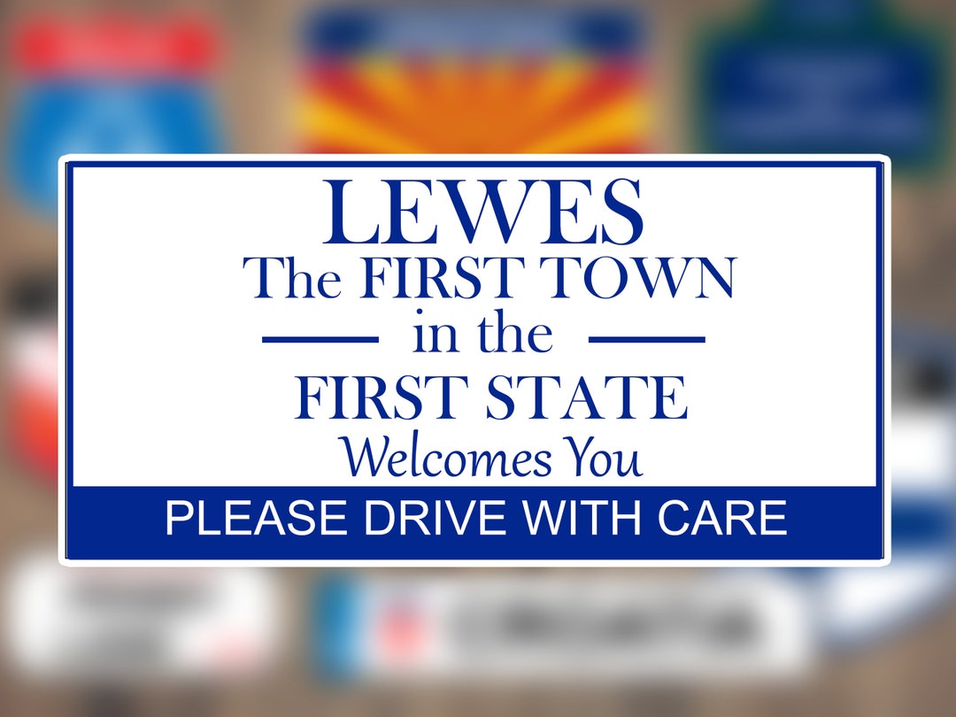 Lewes Delaware Welcome Sign Stickers | Welcome to Lewes, Delaware | the ...