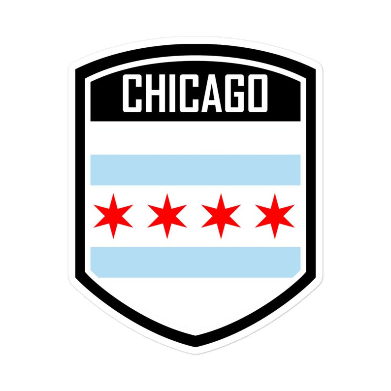 Add Some Chicago Style to Your Belongings With Chicago Flag Emblem ...