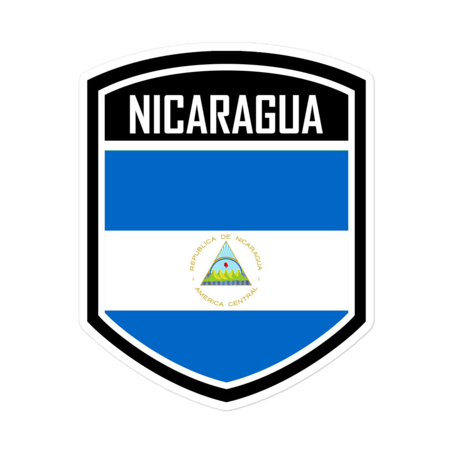 Nicaragua Flag Emblem Stickers - Show Your National Pride With Durable ...
