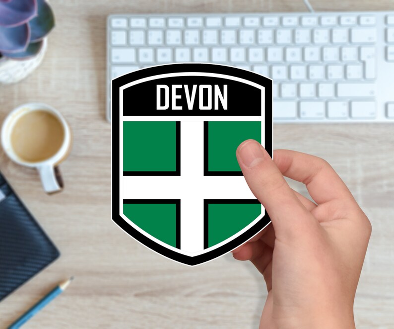 Devon County England Flag Emblem Stickers - Etsy