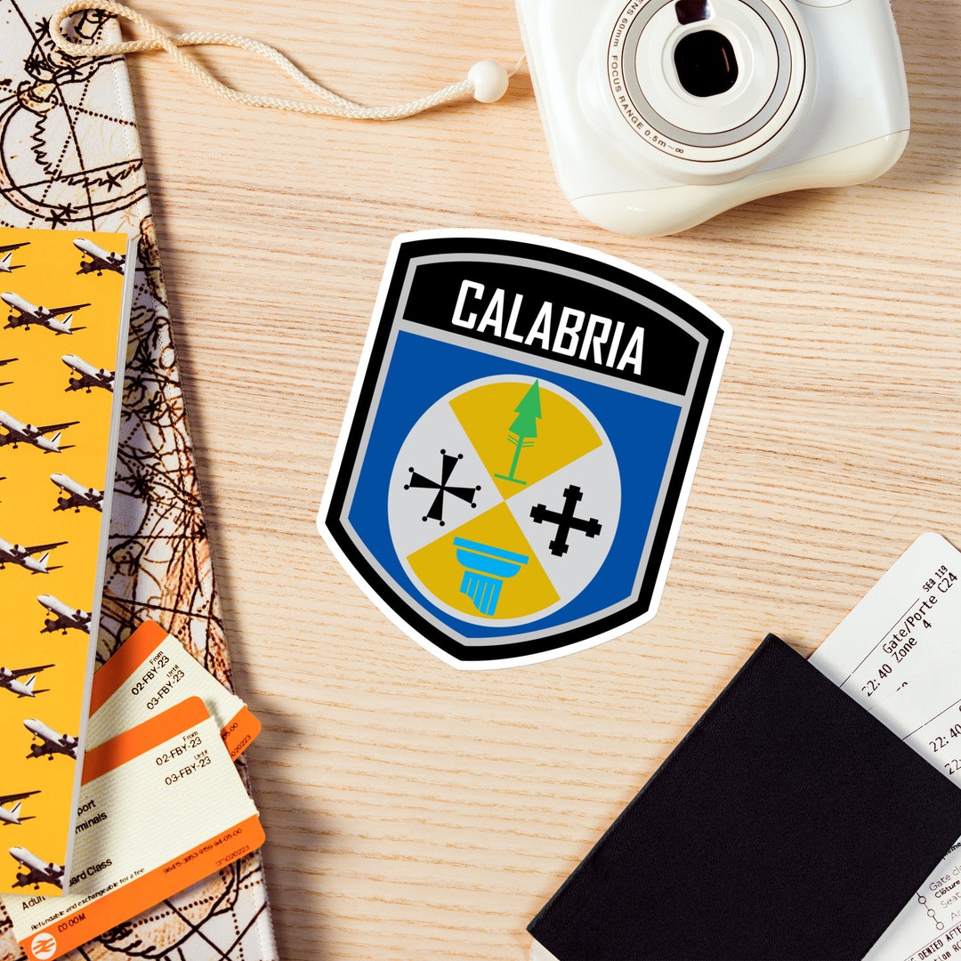 Calabria Flag Emblem Magnet - Capture the Beauty of Southern Italy! - Etsy