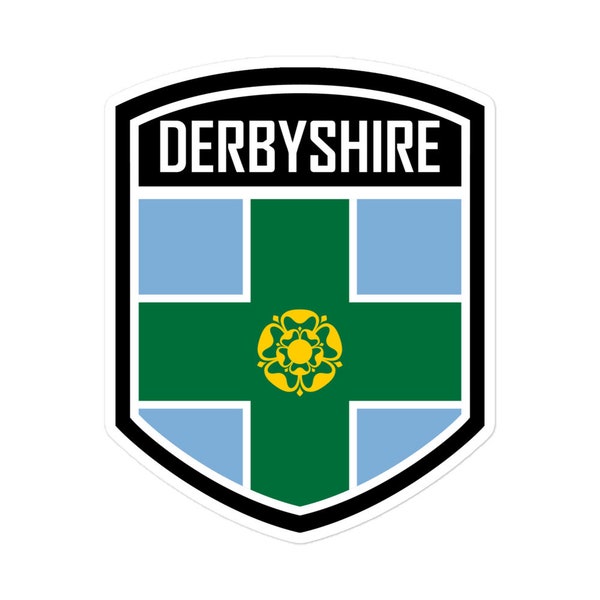 Derbyshire Flag Stickers - Etsy