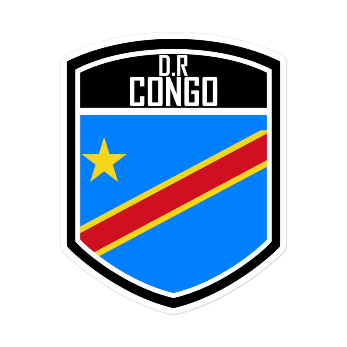 Democratic Republic of the Congo Flag Emblem Stickers - Wear Your ...