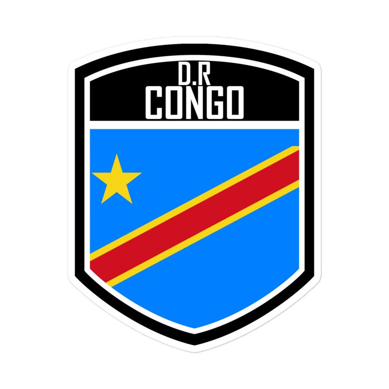 Democratic Republic of the Congo Flag Emblem Stickers - Wear Your ...