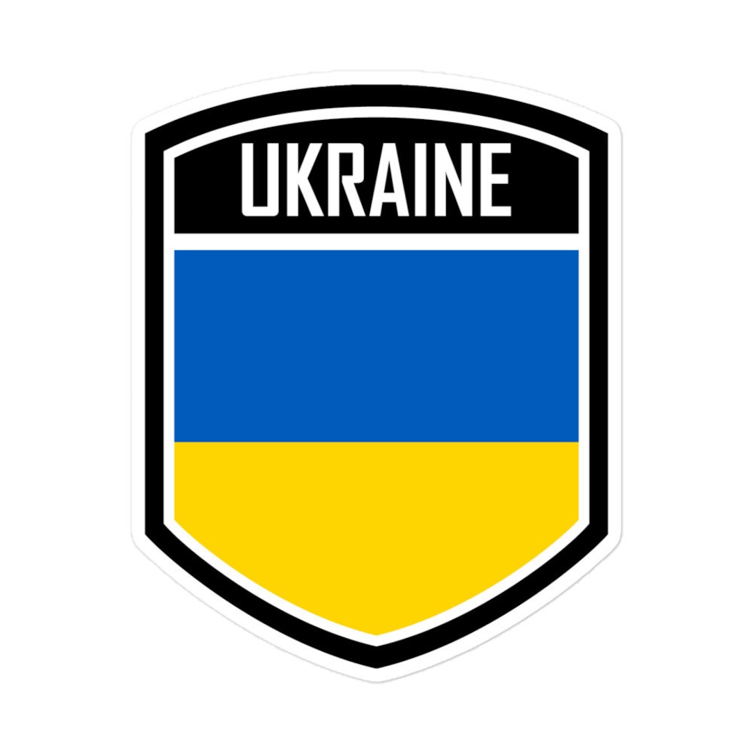 Ukraine Flag Emblem Stickers - High-quality Vinyl | Support Ukraine ...