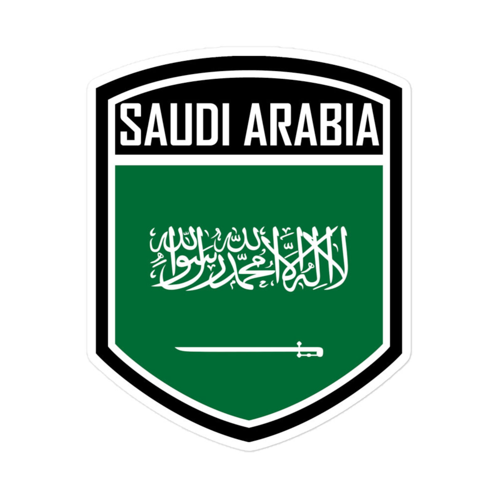 Show Your Pride With Saudi Arabia Flag Emblem Stickers High-quality ...