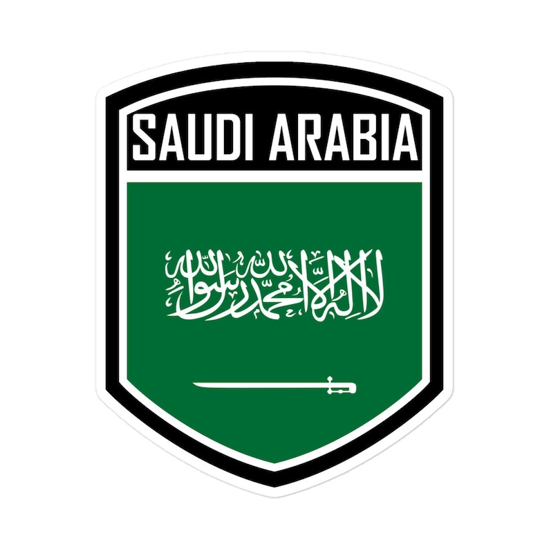 Show Your Pride With Saudi Arabia Flag Emblem Stickers High-quality ...