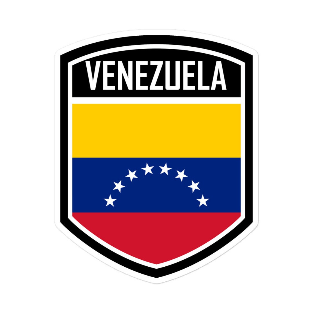 Venezuela Flag Emblem Stickers | High-quality Vinyl Stickers - Etsy