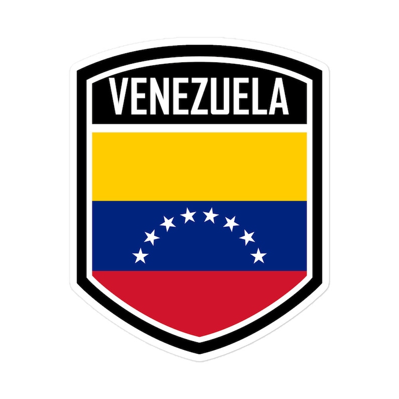 Venezuela Flag Emblem Stickers High-quality Vinyl Stickers - Etsy