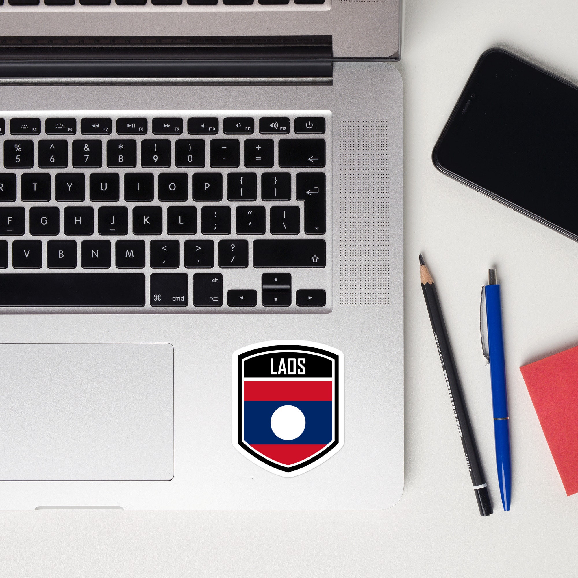 Laos Flag Emblem Stickers - Etsy