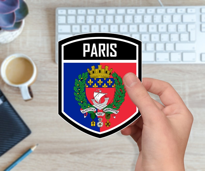 Paris France Flag Emblem Stickers Paris Vinyl Stickers - Etsy