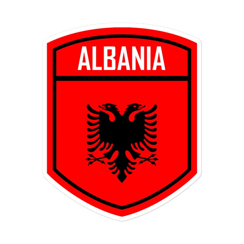 Show Your Albanian Pride With These Albania Flag Emblem Stickers - Etsy
