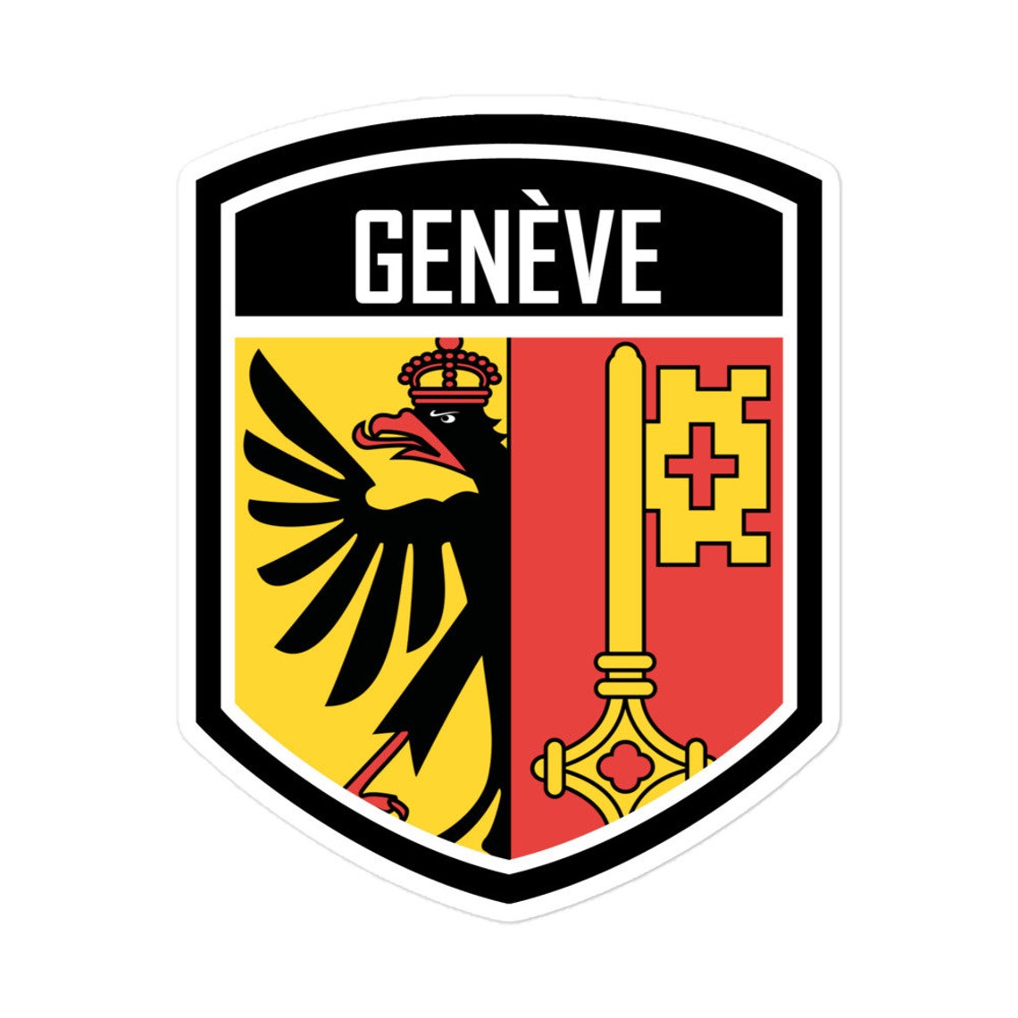 Canton of Genève Switzerland Flag Emblem Vinyl Stickers - Etsy