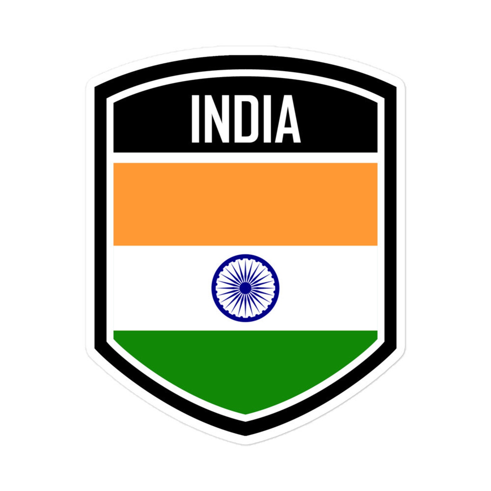 India Flag Emblem Stickers High-quality Vinyl Stickers for Laptop, Cars ...