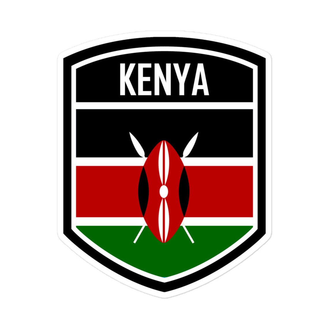 Add Some Kenyan Spirit to Your Gear With Kenya Flag Emblem Stickers - Etsy