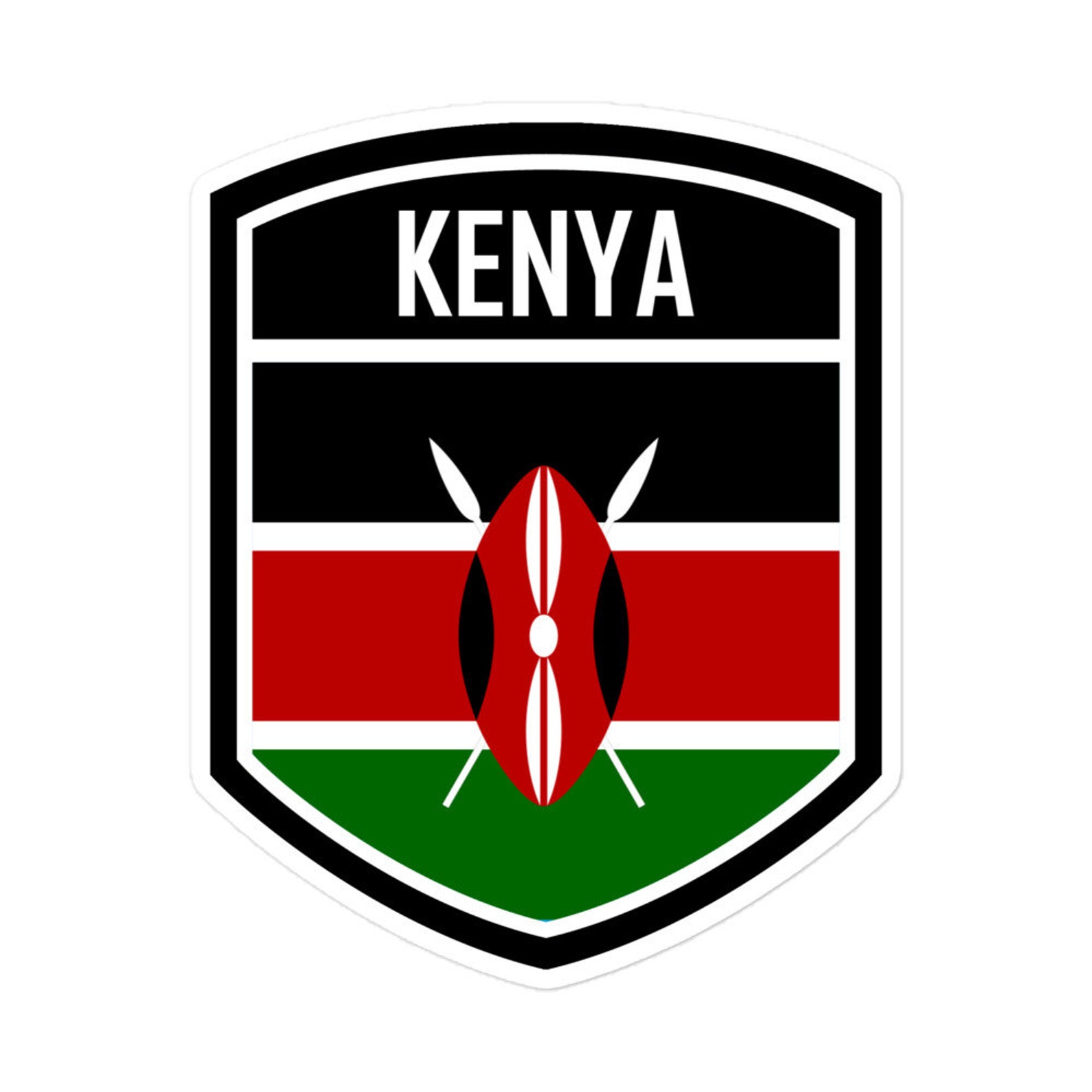 Add Some Kenyan Spirit to Your Gear With Kenya Flag Emblem Stickers - Etsy