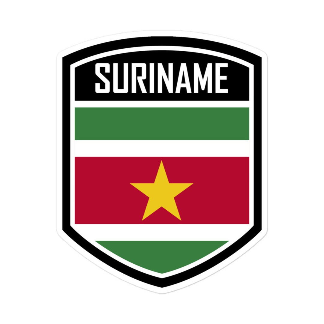 Suriname Flag Emblem Stickers - High-quality Vinyl, Bubble-free ...