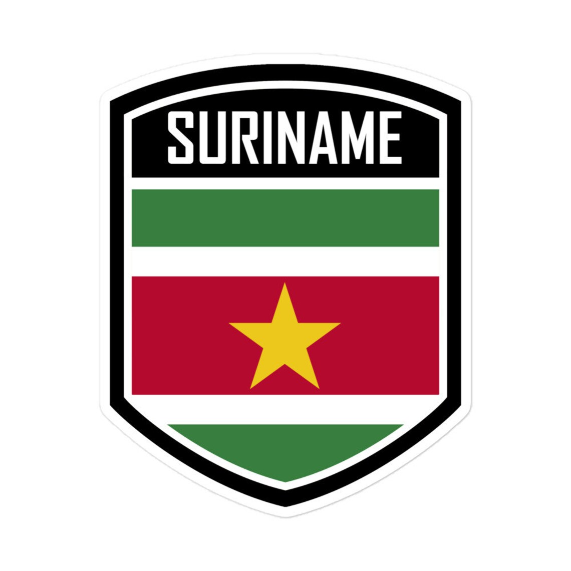Suriname Flag Emblem Stickers - High-quality Vinyl, Bubble-free ...
