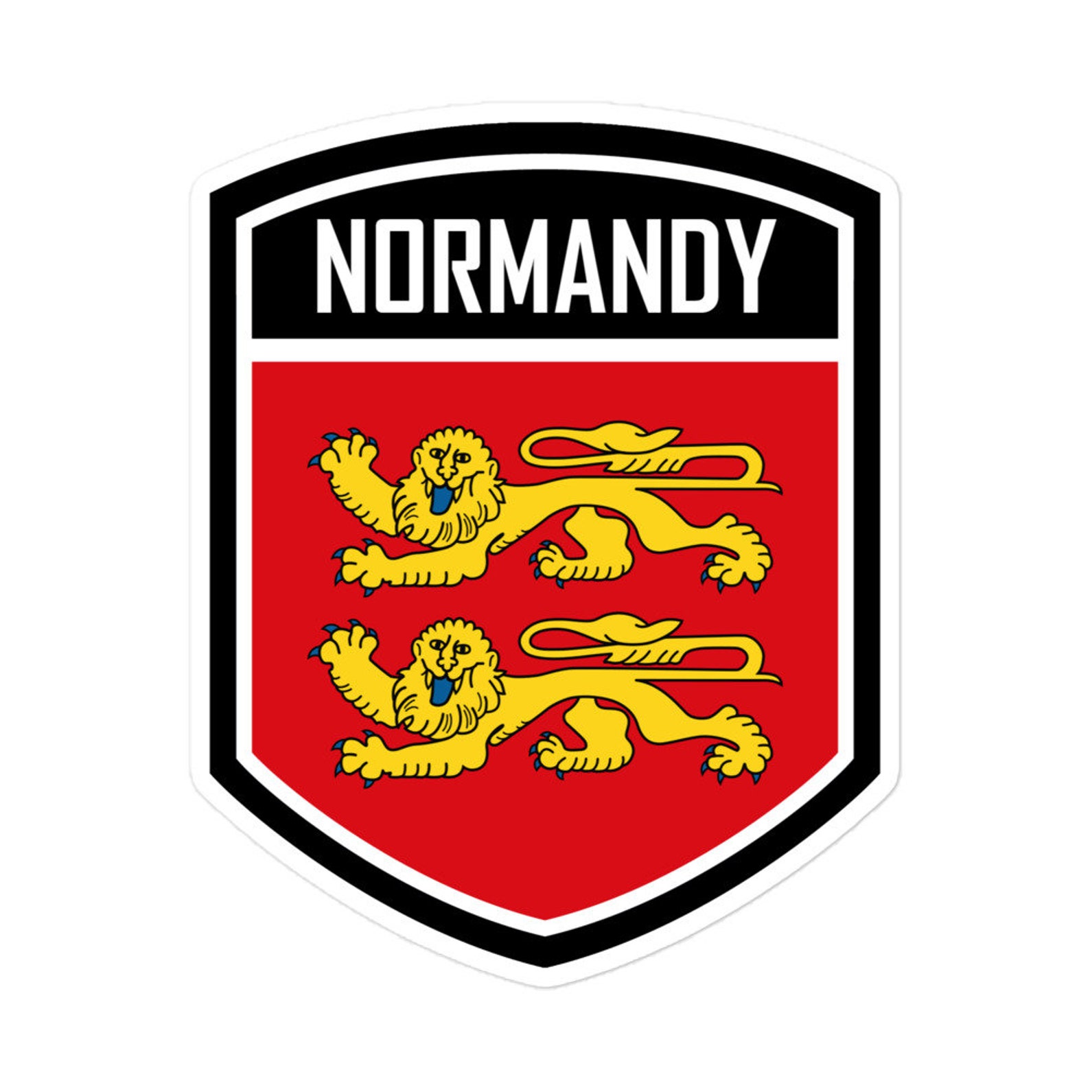 Normandy France Flag Emblem Stickers Show Your Love for Normandy - Etsy