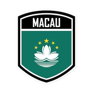 Macau Flag Emblem Stickers - Etsy