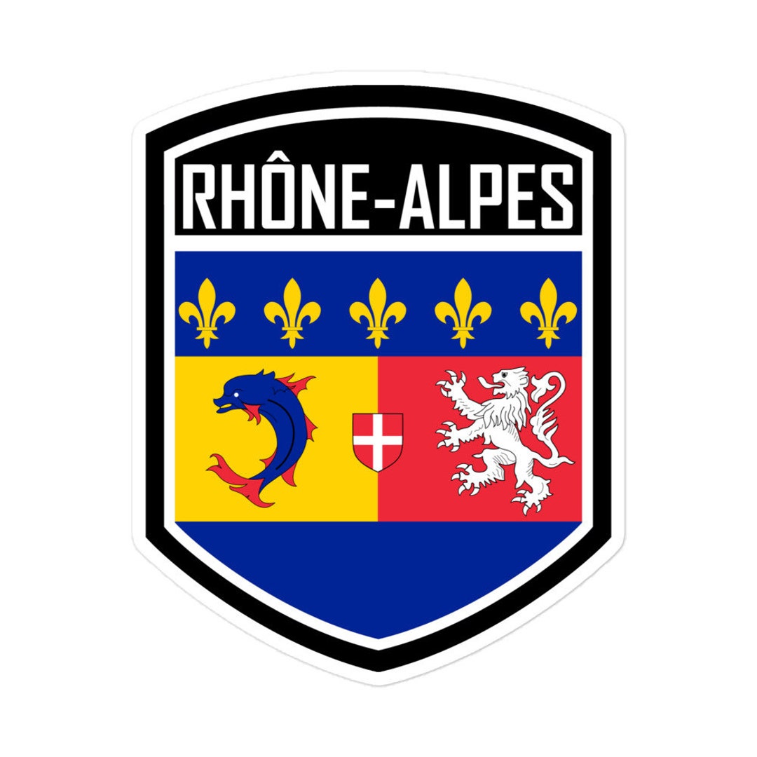 Rhône-alpes France Flag Emblem Stickers Rhone Alpes Region Vinyl ...