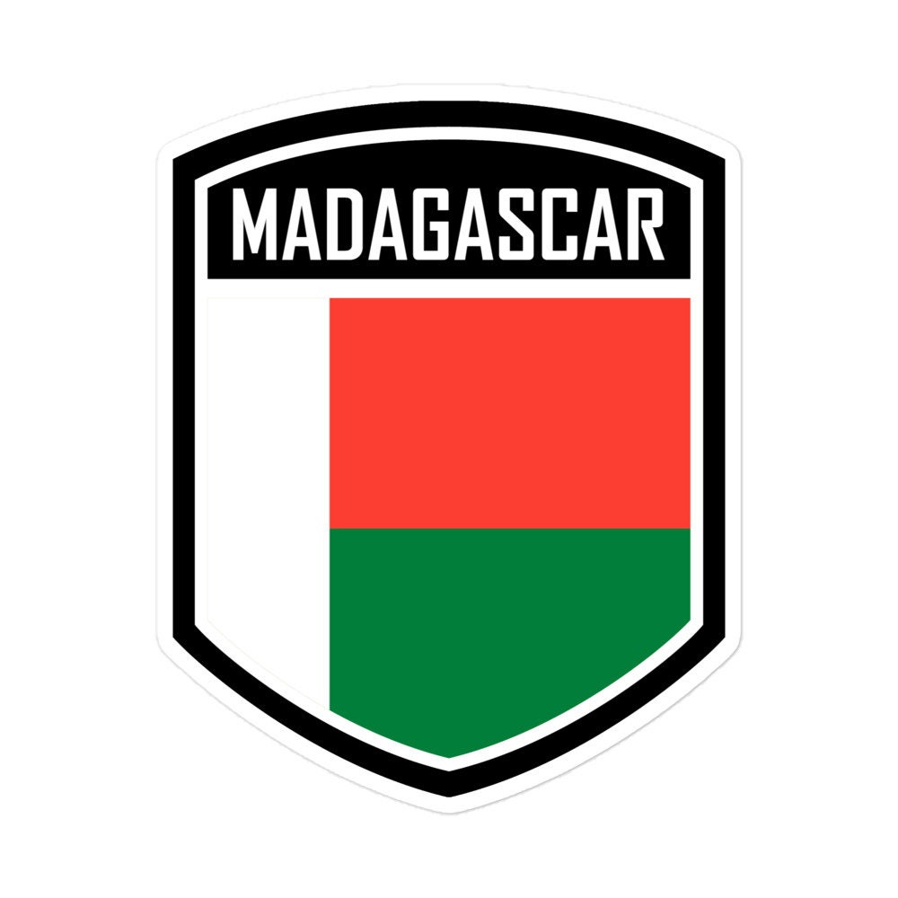 Madagascar Flag Emblem Stickers - Etsy