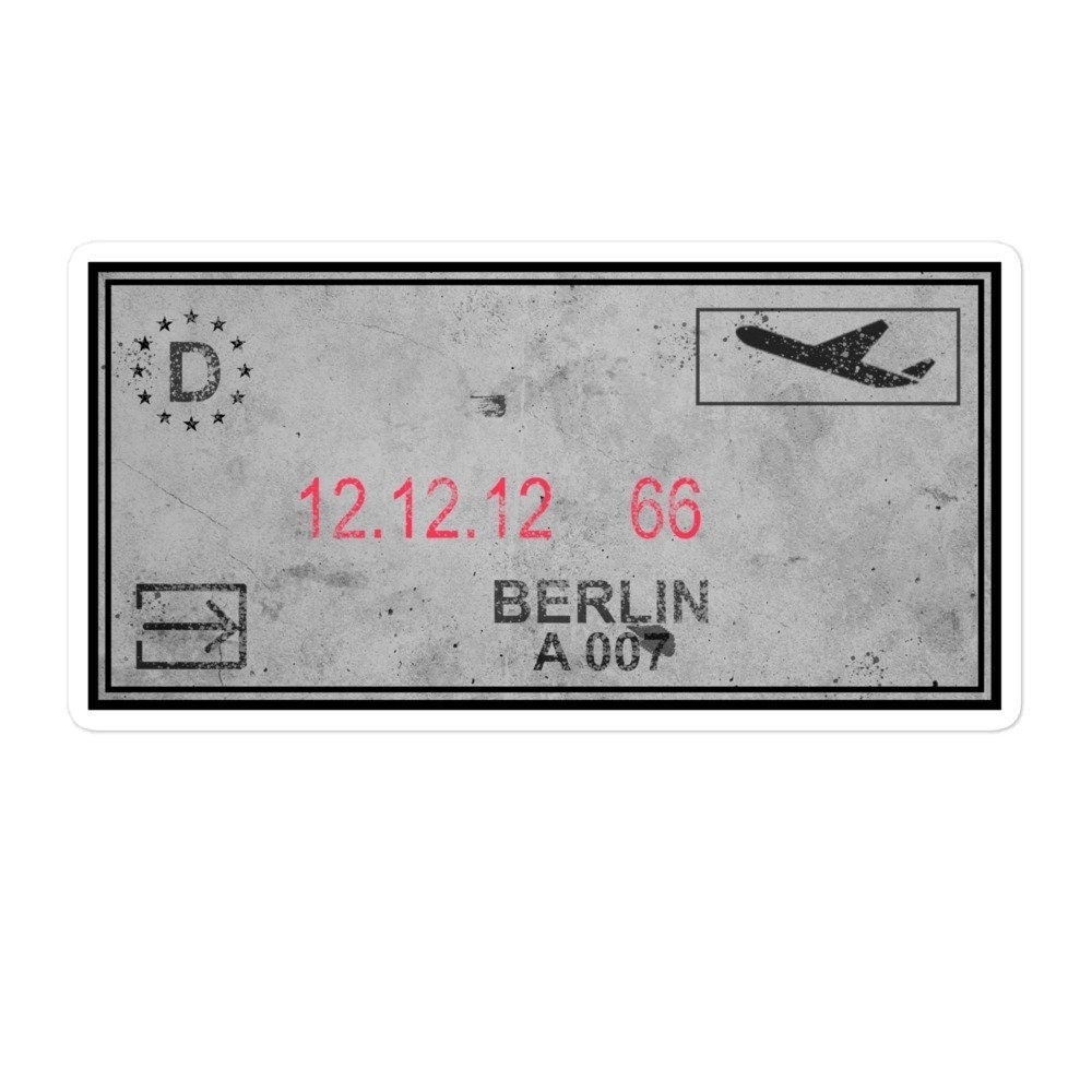 Berlin Germany Entry Passport Stamp Stickers - Personalize Your Travel ...