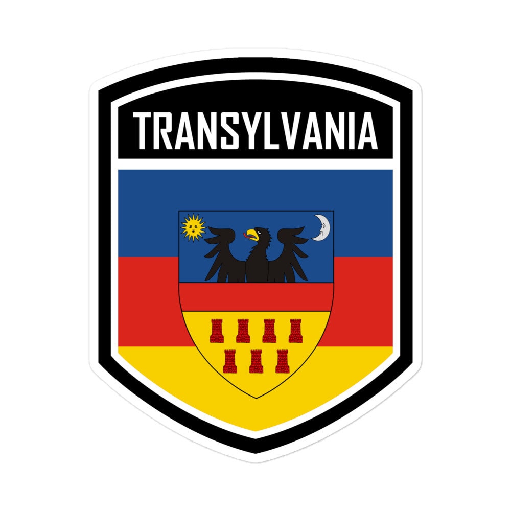Transylvania Pride Flag Emblem Stickers: Perfect for Laptops, Water ...