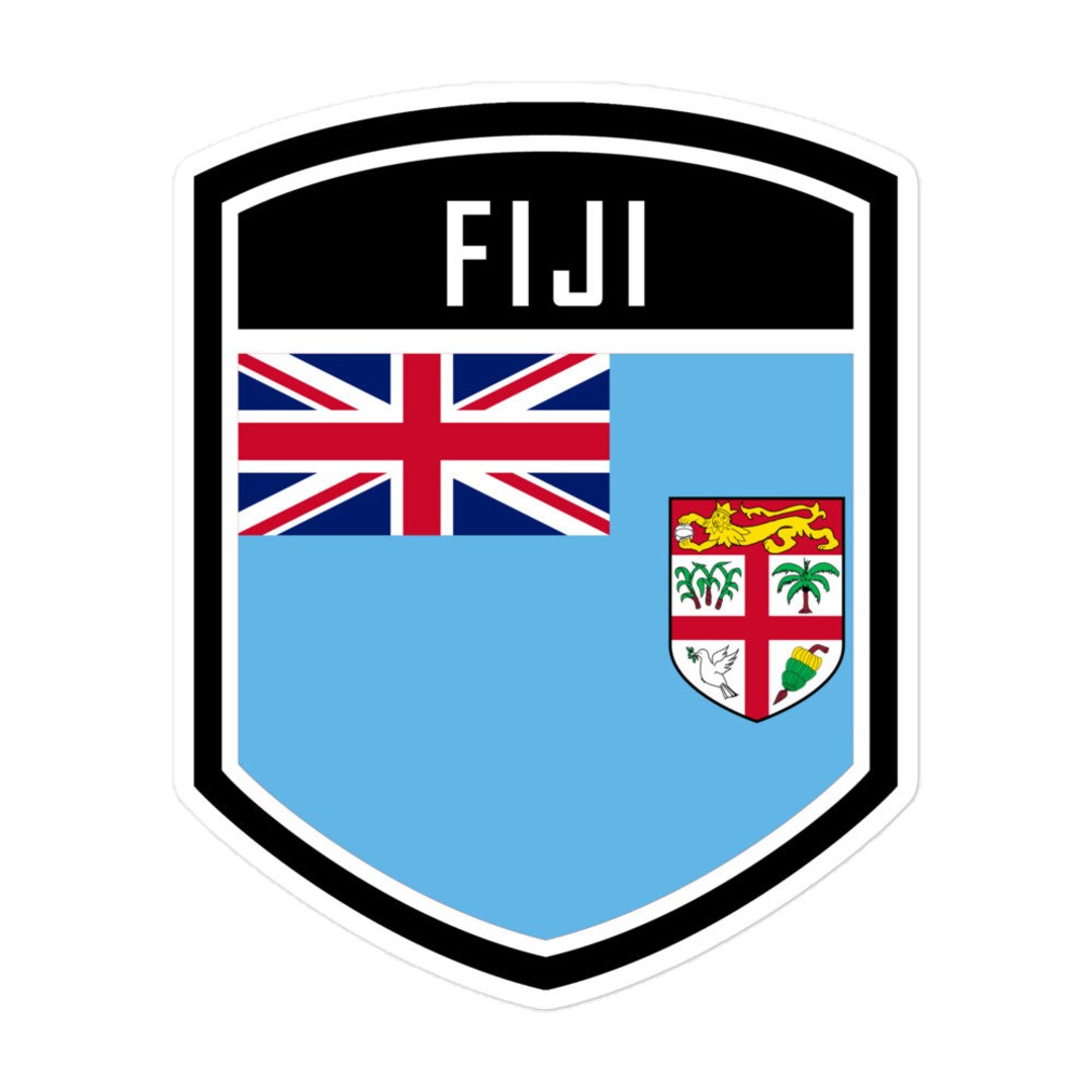 Adorn Your Belongings With Fiji Flag Emblem Stickers - High-quality and ...