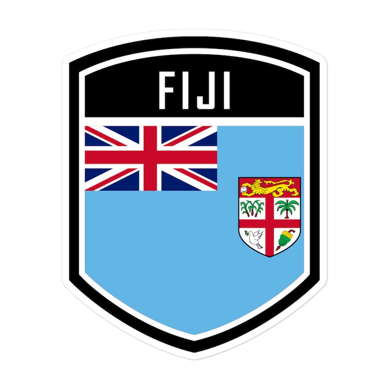 Adorn Your Belongings With Fiji Flag Emblem Stickers - High-quality and ...